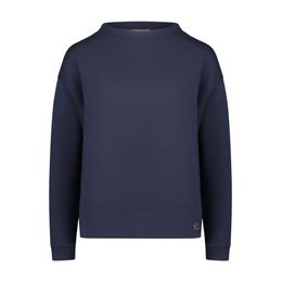 Sweatshirt Betty Barclay "Sweatshirt mit Stehkragen", Damen, Gr. 46, blau (dunkelblau), Obermaterial: 54% Viskose CV. 40% Polyester PES. 6% Elasthan EL., Sweatshirts Sweatshirt