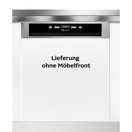 Bauknecht teilintegrierbarer Geschirrsp&uuml;ler "OBBC Ecosilent 9760", Energieeffizienz: A, silber (edelstahl), B:59,8cm H:82cm T:55,5cm, Geschirrsp&uuml;ler, ActiveDry - automatisches T&uuml;r&ouml;ffnungssystem, teilintegrierbarer Geschirrsp&uuml;ler
