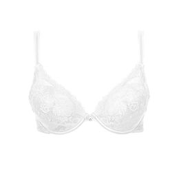 Push-up-BH LISCA "Push up BH Evelyn", Damen, Gr. 85, Cup D, wei&szlig;, Spitze, Obermaterial: 82% Polyamid PA. 18% Elasthan EL., BHs Push-up-BH