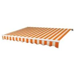 Gelenkarmmarkise SPETTMANN "BASIS", orange (orange, natur), B:400cm, Polyester, Markisen, Breite/Ausfall: 400/300 cm