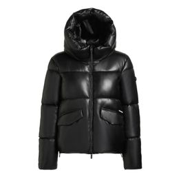 Steppjacke Khujo "Steppjacke Aurora", Damen, Gr. XS, schwarz, Obermaterial: 100% Polyurethan PU. Obermaterial: Futter: 100% Polyester PES. 100% Polyester PES., Jacken Steppjacke
