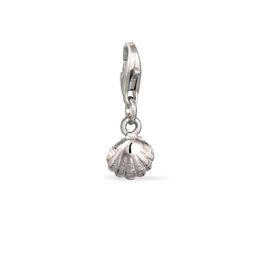 Charm-Einh&auml;nger Elli "Charm Charm Anh&auml;nger Muschel 925 Sterling Silber" Gr. 7, silber, Charms, Damen, Blacklist, Silber 925 (Sterlingsilber), Charm-Einh&auml;nger