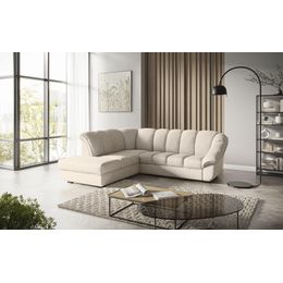 Ecksofa COTTA "Mado, Breite 260 cm", beige, B:260cm H:88cm T:104cm, 100% POLYESTER (PES), Sofas, Ecksofa, verschiedene Sofas individuell kombinierbar