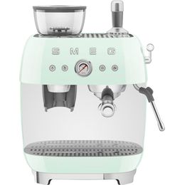 Smeg Espressomaschine "EGF03PGEU", gr&uuml;n (pastellgr&uuml;n), B:44cm H:44,3cm T:34cm, Kaffeemaschinen, mit integrierter Kaffeem&uuml;hle, Espressomaschine