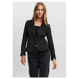 V&eacute;ro Moda Jerseyblazer VERO MODA "VMJULIA LS BLAZER", Damen, Gr. 40, schwarz, Piqu&eacute;, Obermaterial: 66% Polyester, 34% Baumwolle, unifarben, tailliert, Blazer