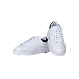 Sneaker Armani Exchange "Sneaker", Herren, Gr. 42, wei&szlig; (wei&szlig;, schwarz), Obermaterial: 100% Rindsleder Leather cow. Futter: 100% Textilmaterial TEXMAT. 100% Gummi rubber., Schuhe Sneaker