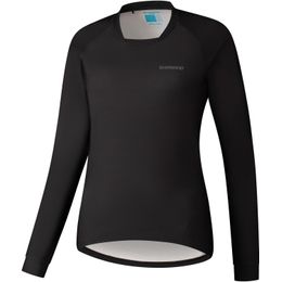 Radtrikot Shimano "Woman's SAIKO Long Sleeve warm, black", Damen, Gr. XL, schwarz, Obermaterial: 86% Polyester PES. 14% Elasthan EL., Trikots Radtrikot