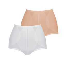 Miederhose SuSa "2er Pack Miederhose Classics", Damen, Gr. 75, bunt (beige wei&szlig;), Obermaterial: 80% Polyamid PA. 20% Elasthan EL., Unterhosen Miederhose