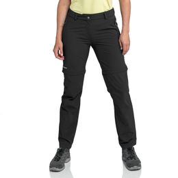 Sch&ouml;ffel Zip-off-Hose SCH&Ouml;FFEL "Pants Ascona Zip Off", Damen, Gr. 34, N-Gr, schwarz, Obermaterial: 89% Nylon, 11% Elasthan, Hosen Zip-off-Hose, aus Nylon, mit Elasthan-Anteil, sportlicher Stil, f&uuml;r Trekking