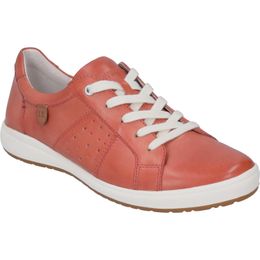 Sneaker Josef Seibel "Caren 01, lachs", Damen, Gr. 41, orange (lachs), Obermaterial: 100% Rindsleder Leather cow., Schuhe Sneaker