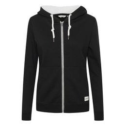 Sweatjacke oxmo "Sweatjacke OXBinji", Damen, Gr. S, schwarz, Obermaterial: 50% Baumwolle CO. 50% Polyester PES., Sweatjacken Sweatjacke