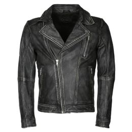 Bikerjacke JCC "Lederjacke 8208", Herren, Gr. XS, schwarz, Obermaterial: 100% Lammleder LEL. Futter: 100% Polyester PES., Jacken Bikerjacke