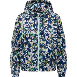 Funktionsjacke Ragwear "Funktionsjacke Andrin Print", Damen, Gr. XXL, blau (night blau), Obermaterial: 100% Polyester PES., l&auml;ssig geschnitten, hoch geschlossener Ausschnitt, &Auml;rmel ohne &Auml;rmelschlitz elastischer Bund, Jacken Funktionsjacke, Gemusterte funktionale &Uuml;bergangsjacke