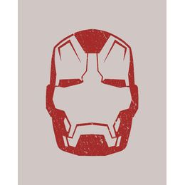 Bild Komar "Iron Man Helmet MK 43", rot (farbe bild(er): rot), B:40cm H:50cm, Holz, Papier, Bilder, Bild, Wandbild zur Dekoration im Kinderzimmer - ohne Rahmen