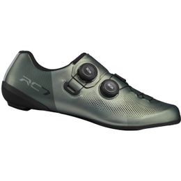 Fahrradschuh Shimano "Rennrad - Fahrradschuhe SH-RC703, Sage Green", Herren, Gr. 44, gr&uuml;n, Obermaterial: 100% Kunstleder synt.leather., Schuhe Fahrradschuh