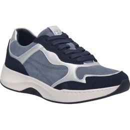 Sneaker Josef Seibel "Elli 18, ocean-multi", Damen, Gr. 40, blau (ocean, multi), Obermaterial: 100% Rindsleder Leather cow., Schuhe Sneaker