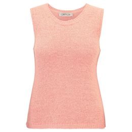Kurzarmpullover Cartoon "Strick-Top mit Rundhalsausschnitt", Damen, Gr. 44, rosa (light peach), Obermaterial: 65% Polyacryl PAN. 35% Polyamid PA., Pullover Kurzarmpullover