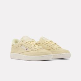 Trainingsschuh Reebok CLASSIC "CLUB C 85", Damen, Gr. 40, chalk, rawgelb, simplebiege, Leder, Schuhe Trainingsschuh