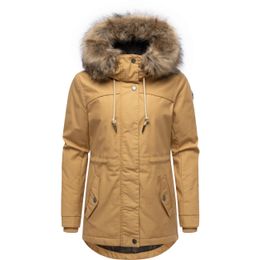 Winterjacke Ragwear "Winterjacke Tawny Short YOUMODO", Damen, Gr. S, braun (camel), Obermaterial: 65% Polyester PES. 35% Baumwolle CO. Obermaterial: Futter: 100% Polyester PES. 100% Polyester PES., Jacken Winterjacke