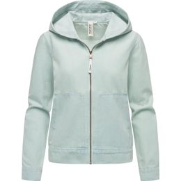 Jeansjacke Ragwear "Jeansjacke Lerris Denim", Damen, Gr. XL, blau (light blau), Obermaterial: 52% Baumwolle CO. 48% Polyester PES., Jacken Jeansjacke