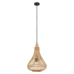 Eglo H&auml;ngeleuchte "AMSFIELD", braun (braun braun), 1, &Oslash; 35cm H: 110cm, 1 Stk., Leuchten, H&auml;ngelampe Esstisch, Esszimmerlampe, H&auml;ngeleuchte, Lampe, E27, &Oslash; 35 cm, H&auml;ngeleuchte