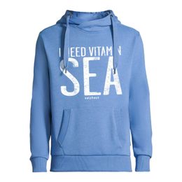 Kapuzenpullover SALZHAUT "Hoodie HEFF - VITAMIN SEA", Herren, Gr. 3XL, blau (ocean blau), Obermaterial: 55% Baumwolle CO. 45% Polyester PES., Pullover Kapuzenpullover