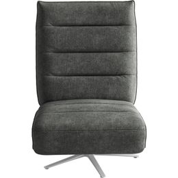 Sit & More TV-Sessel SIT & MORE "Eve", dunkelgrau, B:80cm H:109cm T:98cm, 100% Polyester, Sessel, TV-Sessel, mit Herz-Waage und 2 Motoren, Bedienfelder im Sitz