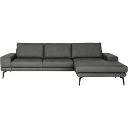 Ecksofa DIE PLANBAR "PN-EM20061, wahlweise frei im Raum stellbar", torro anthrazit, B:310cm H:86cm T:180cm, Sofas, Ecksofa, wahlweise mit echt bezogenem R&uuml;cken und Sitztiefenverstellung
