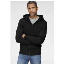 Only & Sons Kapuzensweatjacke ONLY & SONS "CERES LIFE ZIP THR. HOODIE SWEAT", Damen, Gr. M, schwarz, angeraute Sweatware, Obermaterial: 65% Baumwolle, 35% Polyester, unifarben, normal normal, ohne Ausschnitt, B&uuml;ndchen, Sweatjacken
