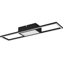 REALITY LEUCHTEN LED Deckenleuchte "Rigido", schwarz (schwarz matt), 1, H: 6cm, 1 Stk., Leuchten, Deckenlampe mit Fernbedienung dimmbar Lichtfarbe einstellbar Memory, LED Deckenleuchte