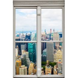 Wandsticker queence "New York", bunt, B:40cm H:60cm T:0,1cm, Wandtattoos, Wandsticker, Wandsticker, Wandbild, selbstklebend, 3D, Fenster