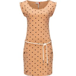 Sommerkleid Ragwear "Sommerkleid Tag Dots", Damen, Gr. XL, N-Gr, beige (beige21), Obermaterial: 100% Baumwolle CO. Obermaterial: 100% Baumwolle CO., Kleider Sommerkleid