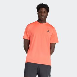 T-Shirt adidas Performance "TR-ES BASE T", Herren, Gr. M, easy coral, schwarz, Obermaterial: 100% Polyester, Shirts T-Shirt, AEROREADY Technologie, Piqueoptik