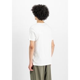 T-Shirt Alpha Industries "Alpha Label T-Shirt", Herren, Gr. XL, wei&szlig;, Obermaterial: 100% Baumwolle, Shirts T-Shirt