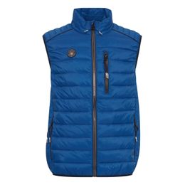 Steppweste FQ1924 "Steppweste FQVINNCENT padded waistcoat", Herren, Gr. L, blau (nautical blau), Obermaterial: 100% Polyamid PA., Westen Steppweste