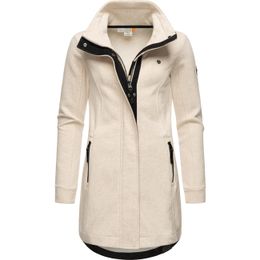 Kurzjacke Ragwear "Sweatjacke Letrice", Damen, Gr. 3XL, beige (beige melange24), Obermaterial: 65% Baumwolle CO. 35% Polyester PES. Futter: 65% Baumwolle CO. 35% Polyester PES., Jacken Kurzjacke