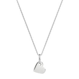 Kette mit Anh&auml;nger Firetti "Schmuck Geschenk Silber 925 Halsschmuck Halskette Ankerkette Herz", silberfarben, Halsketten, Damen, Silber 925 (Sterlingsilber), L: 45 B: 1,1mm, Kette mit Anh&auml;nger, B:1,1mm