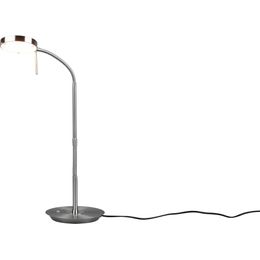Trio LEUCHTEN LED Tischleuchte "MONZA, Tischlampe mit Sensordimmer Lichtfarbe einstellbar 2300-4000K", grau (nickel), 1, H: 57cm, 1 Stk., Leuchten, Leuchtenkopf flexibel verstellbar Memoryfunktion H&ouml;he 57-74 cm, LED Tischleuchte