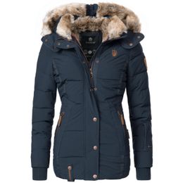 Winterjacke Marikoo "Winterjacke Nekoo", Damen, Gr. S, blau, Obermaterial: 100% Polyester PES. Obermaterial: Futter: 100% Polyester PES. 100% Polyester PES., Jacken Winterjacke