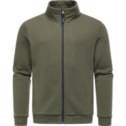 Sweatjacke Ragwear "Sweatjacke Jettrys", Herren, Gr. XL, gr&uuml;n (schwarz olive), Obermaterial: 70% Baumwolle CO. 30% Polyester PES., Sweatjacken Sweatjacke