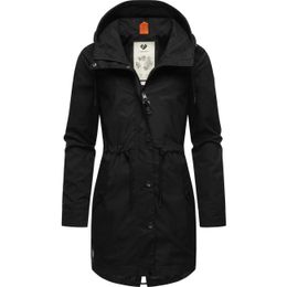 Parka Ragwear "Parka Canny", Damen, Gr. XL, schwarz (schwarz24), Obermaterial: 65% Polyester PES. 35% Baumwolle CO., Jacken Parka