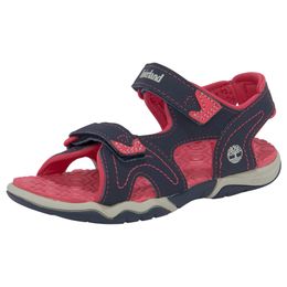Sandale Timberland "Adventure Seeker 2 Strap", M&auml;dchen, Gr. 21, blau (navy, pink), Textil, Schuhe Sandale, mit Klettverschluss