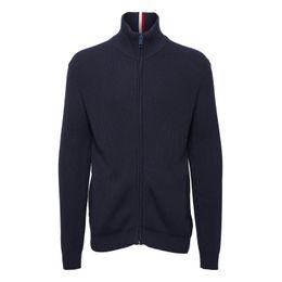 Strickjacke FQ1924 "Strickjacke FQKyle", Herren, Gr. XL, blau (salute), Obermaterial: 95% Baumwolle CO. 5% Polyamid PA., gestreift, normal, Strickjacken Strickjacke