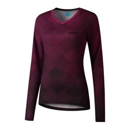 Radtrikot Shimano "Woman's SAIKO Long Sleeve Jersey, Red", Damen, Gr. S, rot, Obermaterial: 100% Polyester PES., Trikots Radtrikot