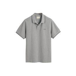 Poloshirt Gant "Poloshirt TIPPING PIQUE POLO 1er Pack", Herren, Gr. 4XL, grau, Obermaterial: 100% Baumwolle CO., Shirts Poloshirt