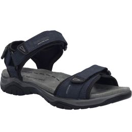 Sandale Josef Seibel "Arlo 01, indigo", Herren, Gr. 46, blau (indigo), Obermaterial: 100% Rindsleder Leather cow., Schuhe Sandale