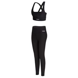 Sportanzug YEAZ "Set VIBRANT", Damen, Gr. M, schwarz, Obermaterial: 87% Nylon NY. 13% Elasthan EL., Sportanz&uuml;ge Sportanzug