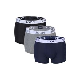 JOOP! Boxershorts JOOP "Boxershort Everyday 3er Pack", Herren, Gr. S, blau (grau, schwarz, blau), Obermaterial: 95% Baumwolle CO. 5% Elasthan EL., Unterhosen Boxershorts