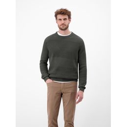 Strickpullover Lerros "Herren Strickpullover", Herren, Gr. 3XL, chilled olive, 100% Baumwolle, Rundhals, Pullover Strickpullover