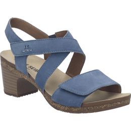 Sandale Josef Seibel "Grace 07, slate blue", Damen, Gr. 40, blau (slate blau), Obermaterial: 100% Rindsleder Leather cow., Schuhe Sandale